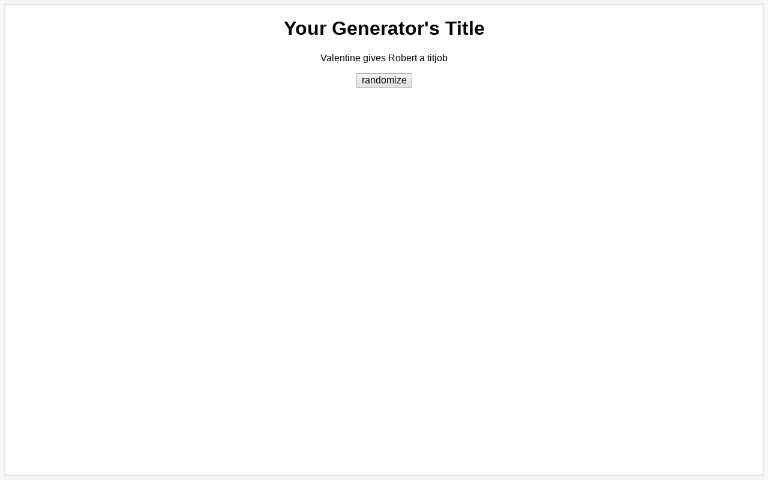 Minimal ― Perchance Generator