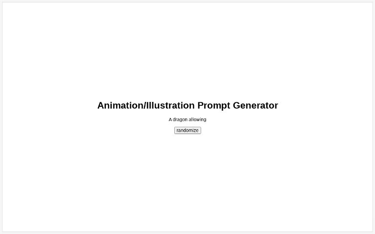 Animation/Illustration Prompt Generator
