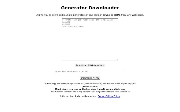 Generator Downloader