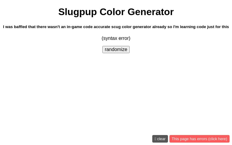 Slugpup Color Generator