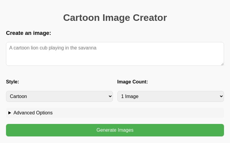 Cartoon Image Creator ― Perchance Generator