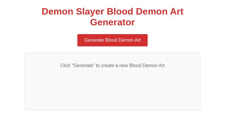 Demon Slayer Blood Demon Art Generator