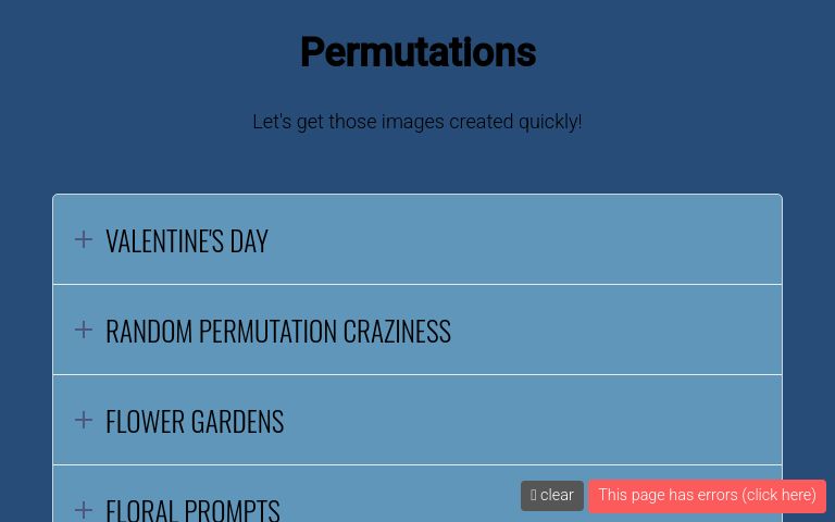 Permutations ― Perchance Generator
