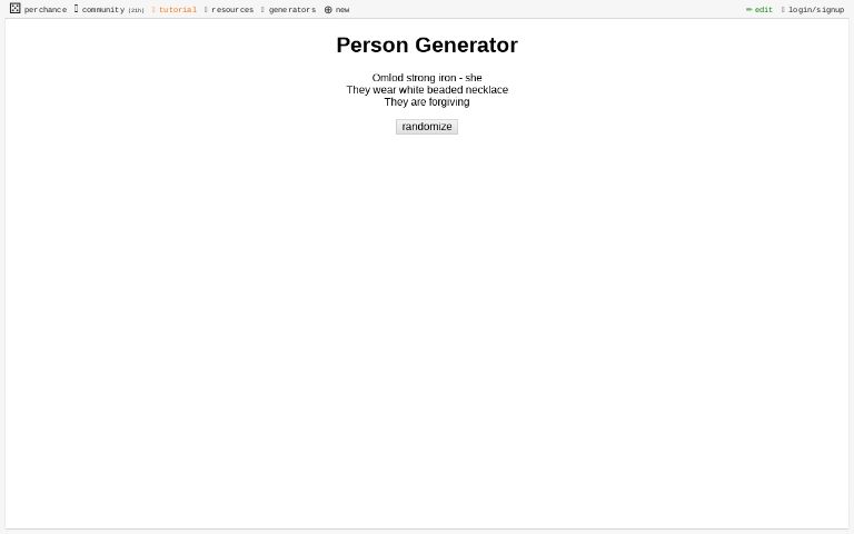 Person Generator