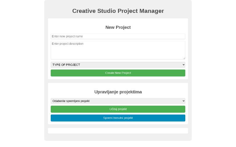Creative Studio Project Manager ― Perchance Generator