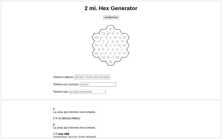 2 mi. Hex Generator