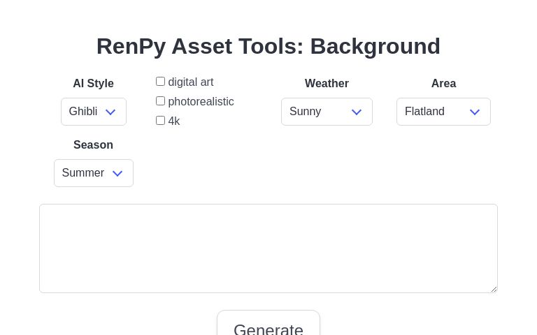 RenPy Asset Tools: Background ― Perchance Generator