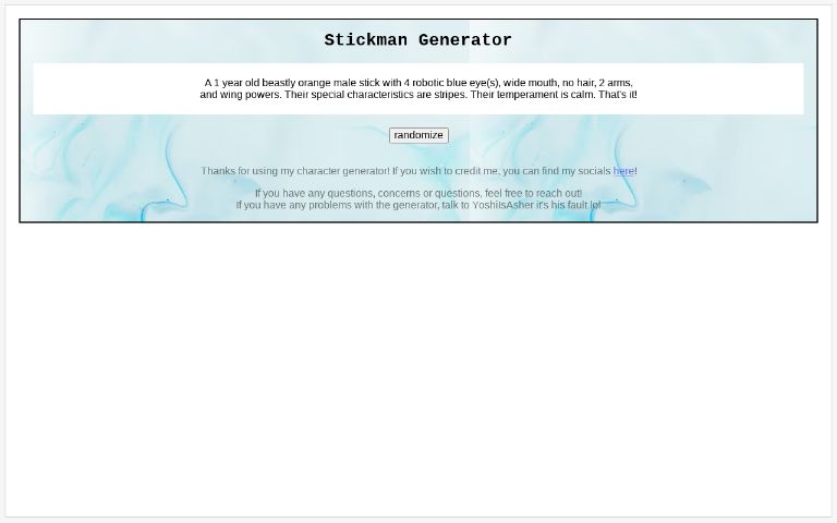 Stickman Generator