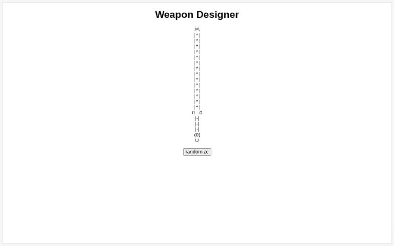 Weapon Designer ― Perchance Generator