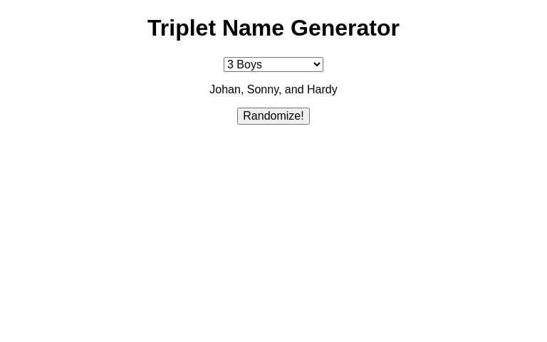 Triplet Name Generator