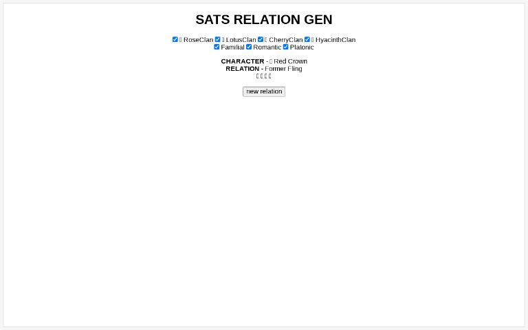 SATS RELATION GEN