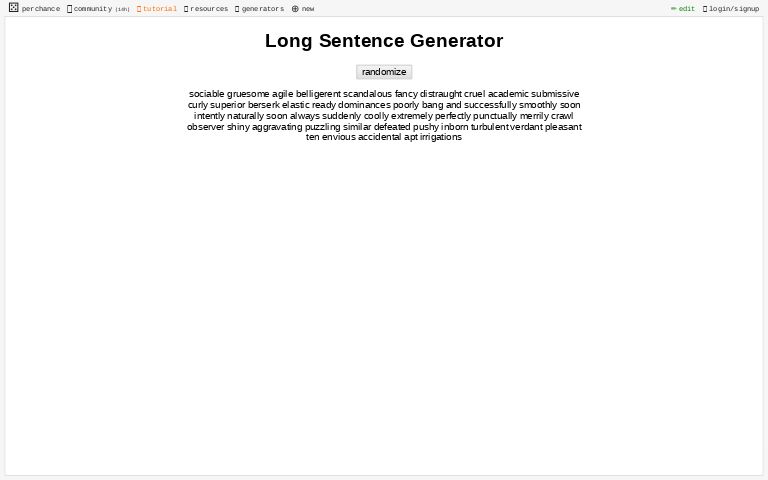 Long Sentence Generator