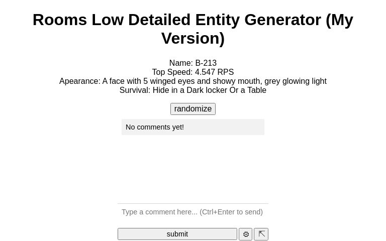 Rooms Low Detailed Entity Generator (My Version)