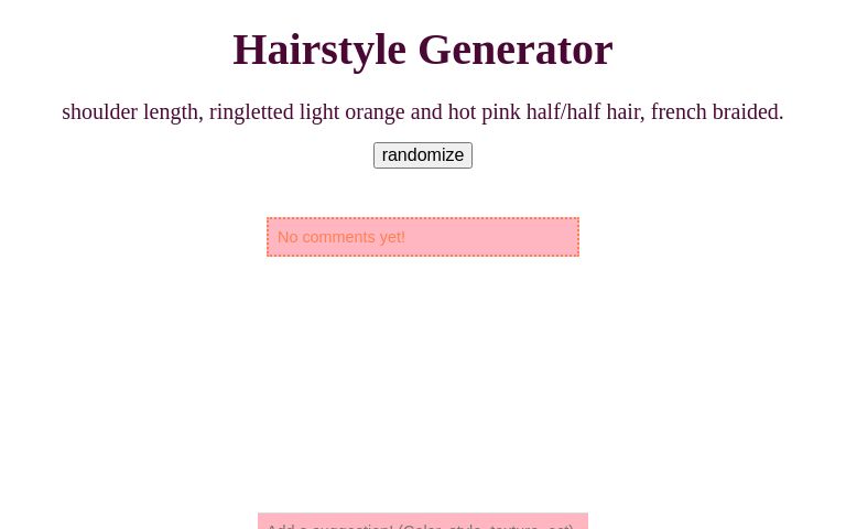 Hairstyle Generator