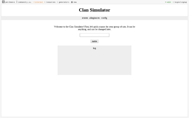 Clan Simulator ― Perchance Generator