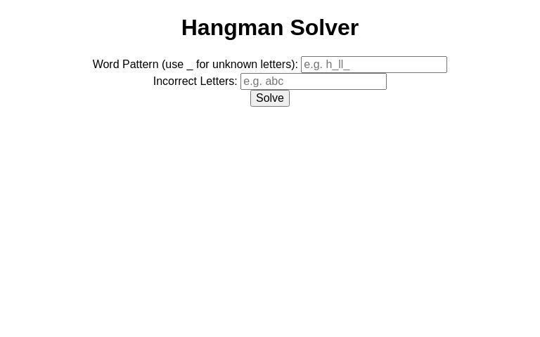 Hangman Solver ― Perchance Generator
