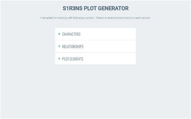 S1R3NS PLOT GENERATOR