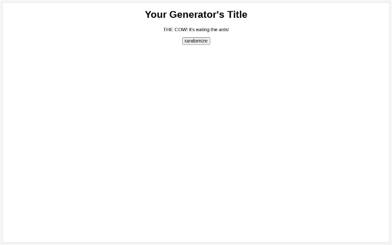 Minimal ― Perchance Generator