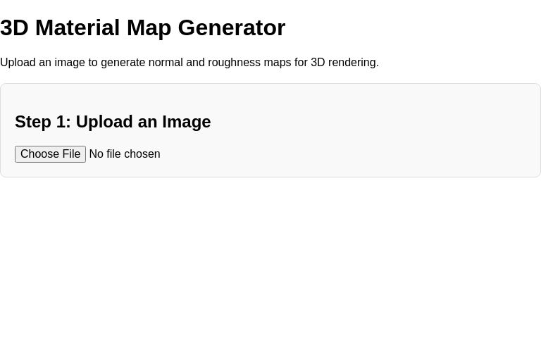 3D Material Map Generator