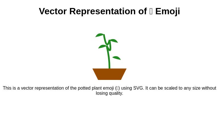 Vector Representation of 🪴 Emoji ― Perchance Generator