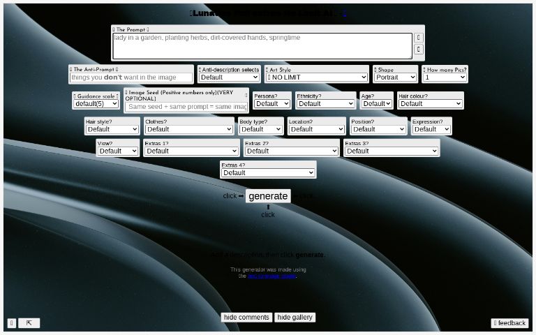 Lunatic's full extras No Limit AI (Free, No Sign-up, No Limits ...