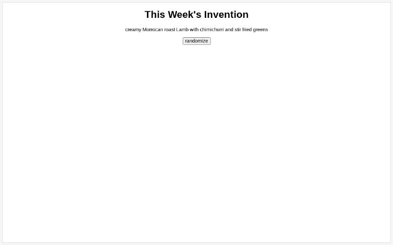 This Week's Invention ― Perchance Generator
