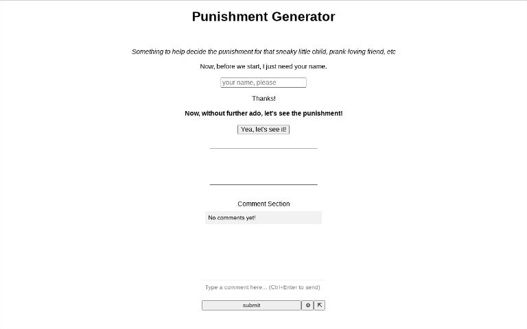 Punishment Generator