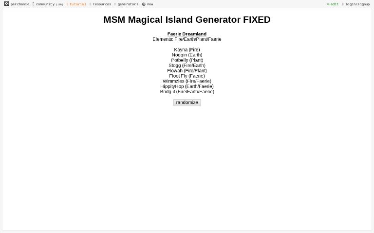 MSM Magical Island Generator FIXED