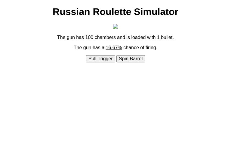 Russian Roulette Simulator ― Perchance Generator