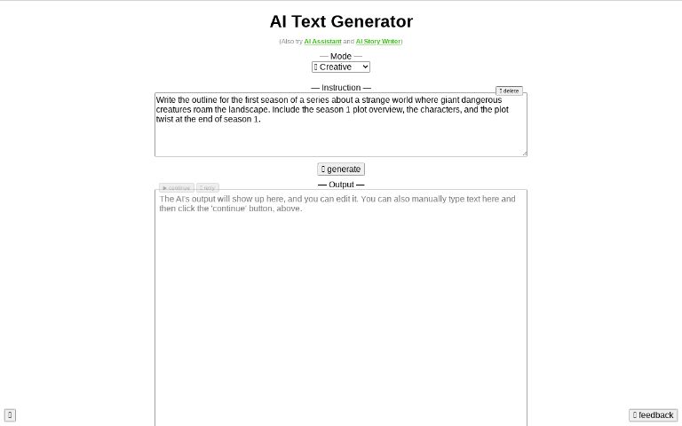 AI Text Generator (free, no sign-up, unlimited)