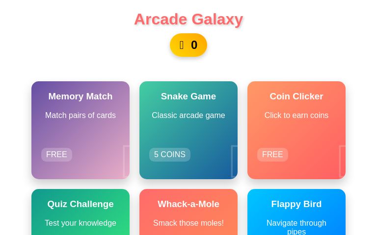 Arcade Galaxy ― Perchance Generator
