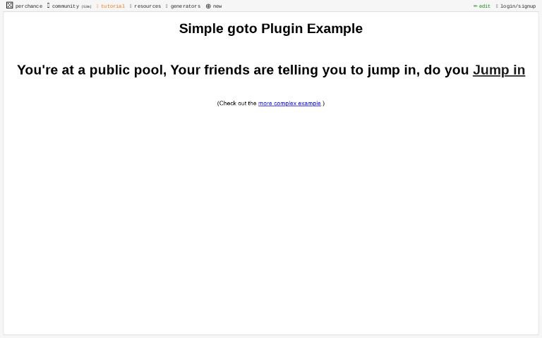 Simple goto Plugin Example