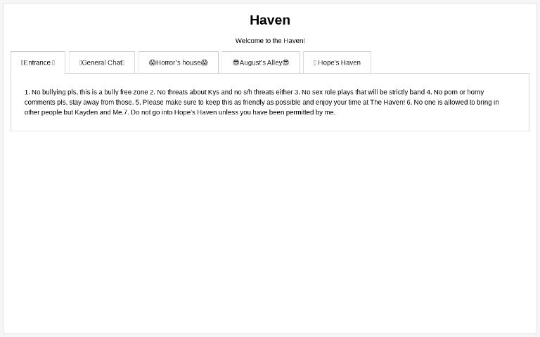 Haven ― Perchance Generator