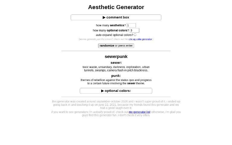 Aesthetic Generator