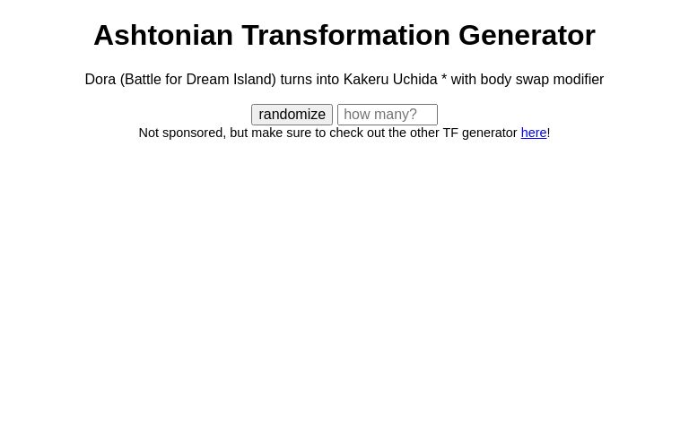 Ashtonian Transformation Generator
