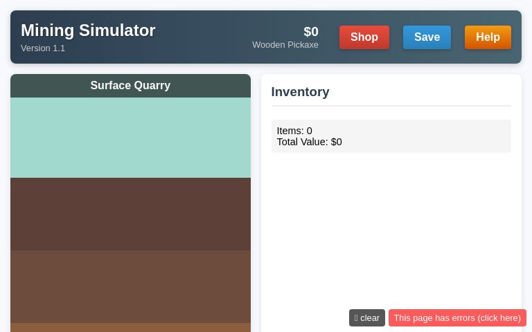 Mining Simulator ― Perchance Generator