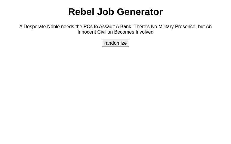 Rebel Job Generator