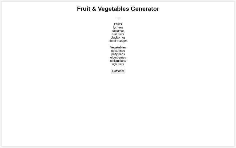 Fruit & Vegetables Generator