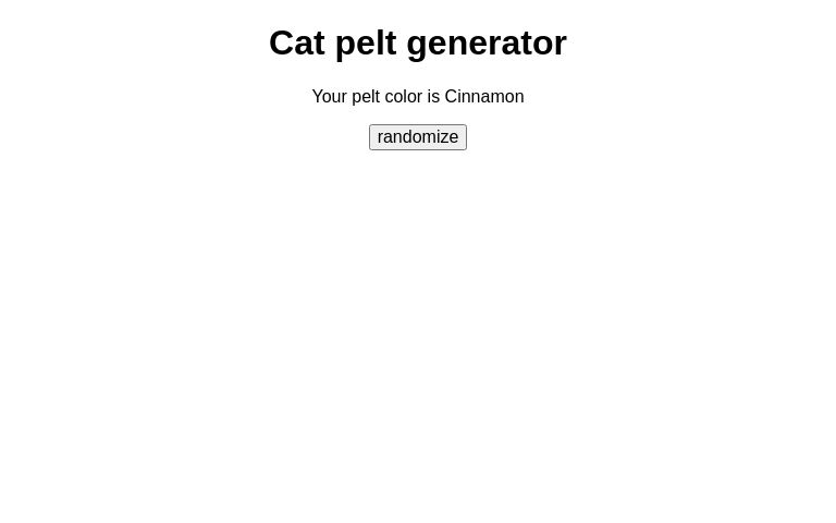 Cat pelt generator