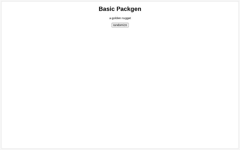 Basic Packgen ― Perchance Generator
