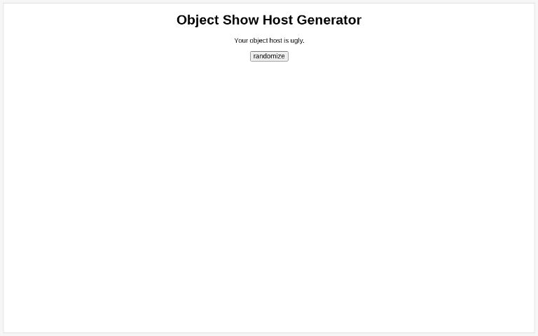 Object Show Host Generator