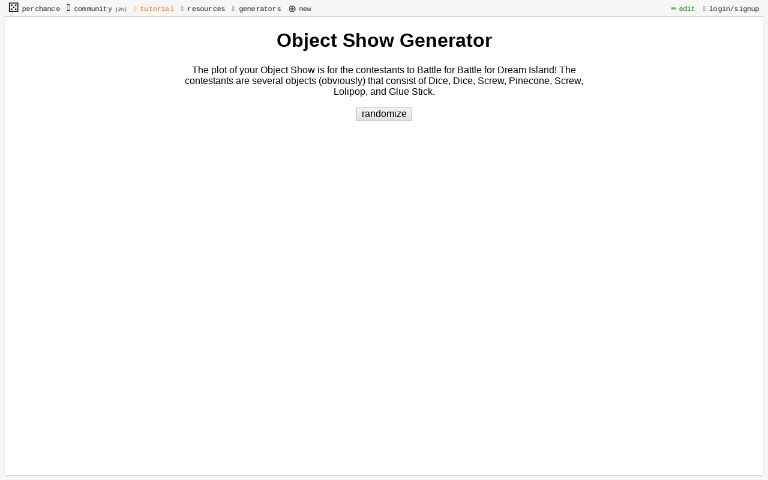Object Show Generator