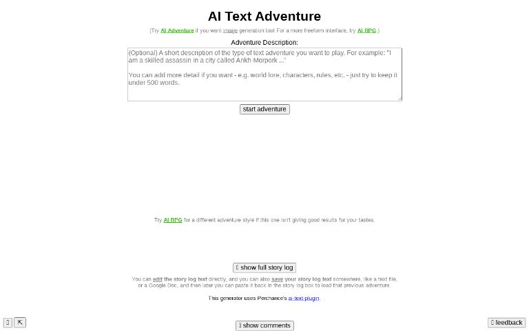 AI Text Adventure - free, no-signup, no limits - AI Dungeon Alternative ...