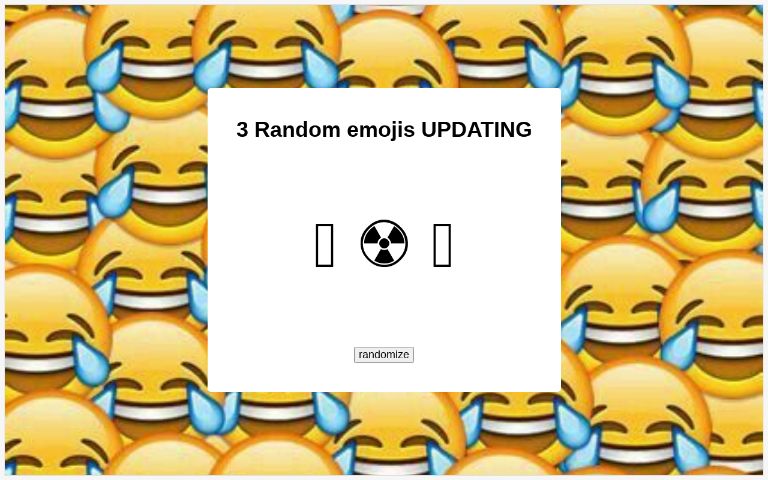 3 Random emojis UPDATING ― Perchance Generator