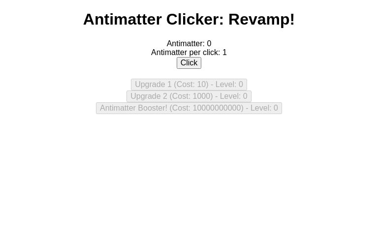 Antimatter Clicker: Revamp! ― Perchance Generator