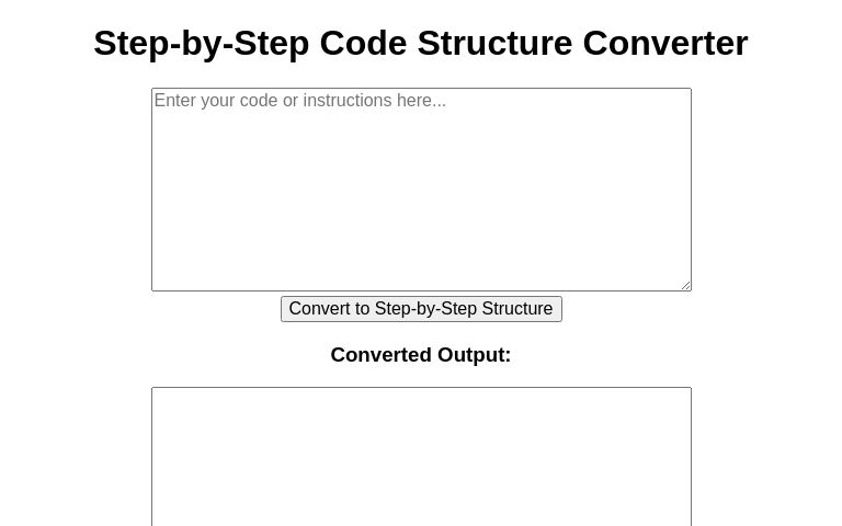 Step-by-Step Code Structure Converter ― Perchance Generator