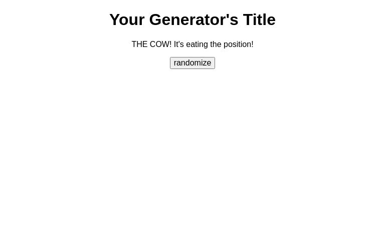 Minimal ― Perchance Generator