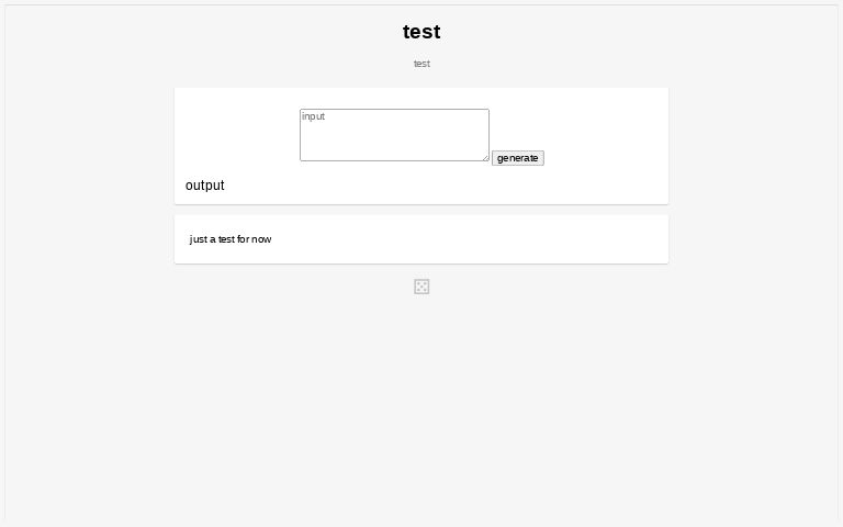 test ― Perchance Generator