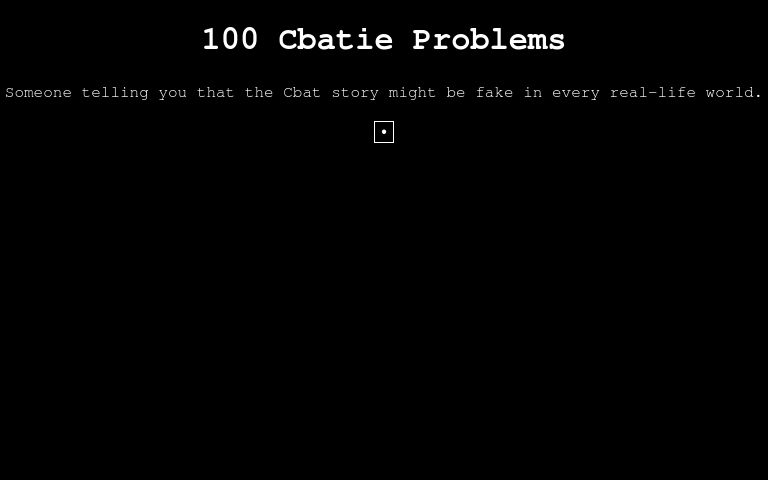 100 Cbatie Problems ― Perchance Generator