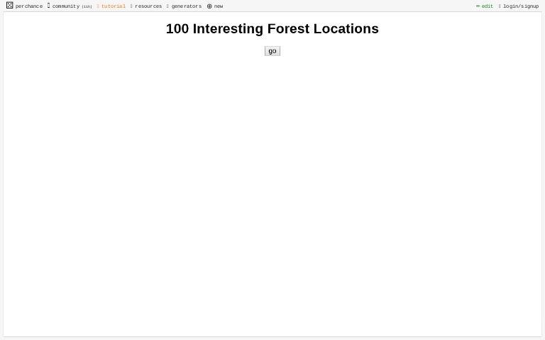 100 Interesting Forest Locations ― Perchance Generator